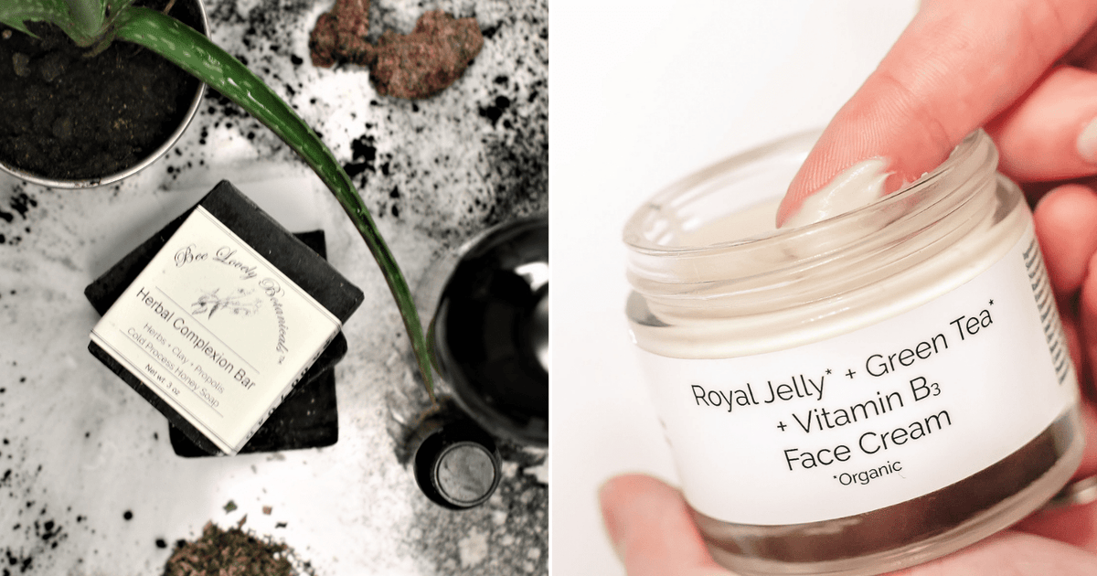 Royal Jelly Face Cream + Herbal Complexion Soap - BeeLovelyBotanicals
